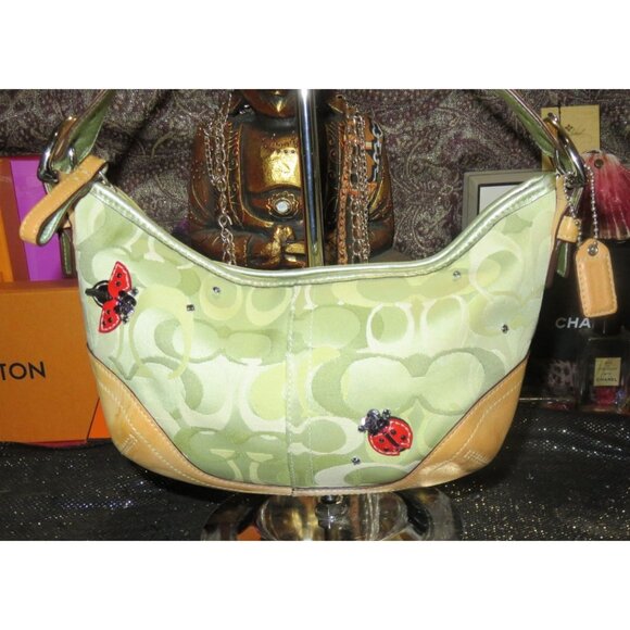 Coach | Bags | Coach 205 Limited Edition Green Signature C Optic ...